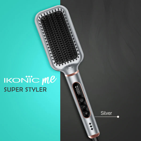 Ikonic Me Super Styler Triple Bristle Brush ( Sliver ) – Mani Ram ...