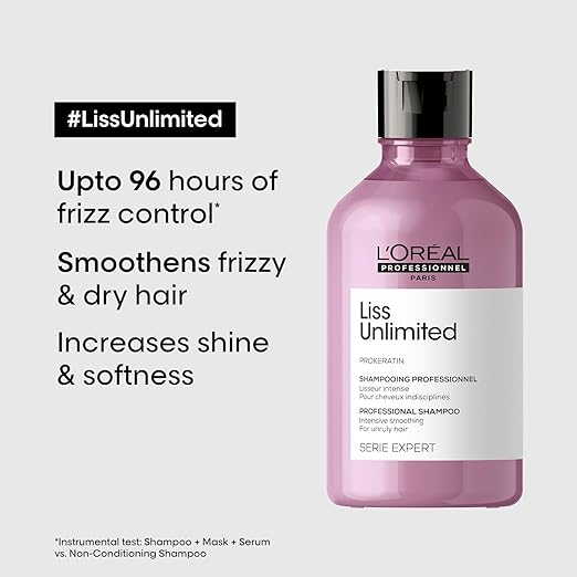 L'Oréal Professionnel Liss Unlimited Shampoo With Pro-Keratin And Kuku ...