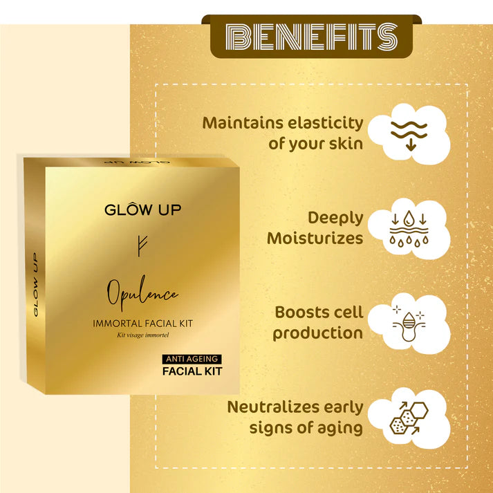 Glowup OPULENCE IMMORTAL FACIAL KIT FOR GOLDEN GLOW – Mani Ram Balwant Rai