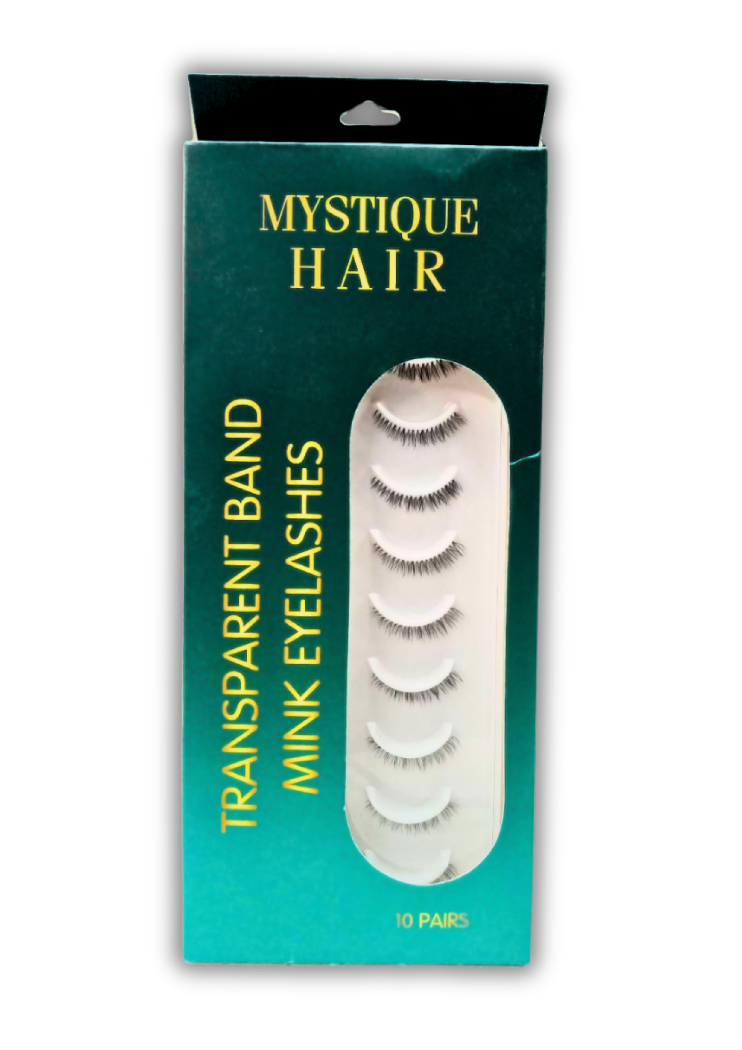 MYSTIQUE HAIR FEATHERLIGHT EYE LASHES TRANSPARENT BAND MINK EYELASHES ...