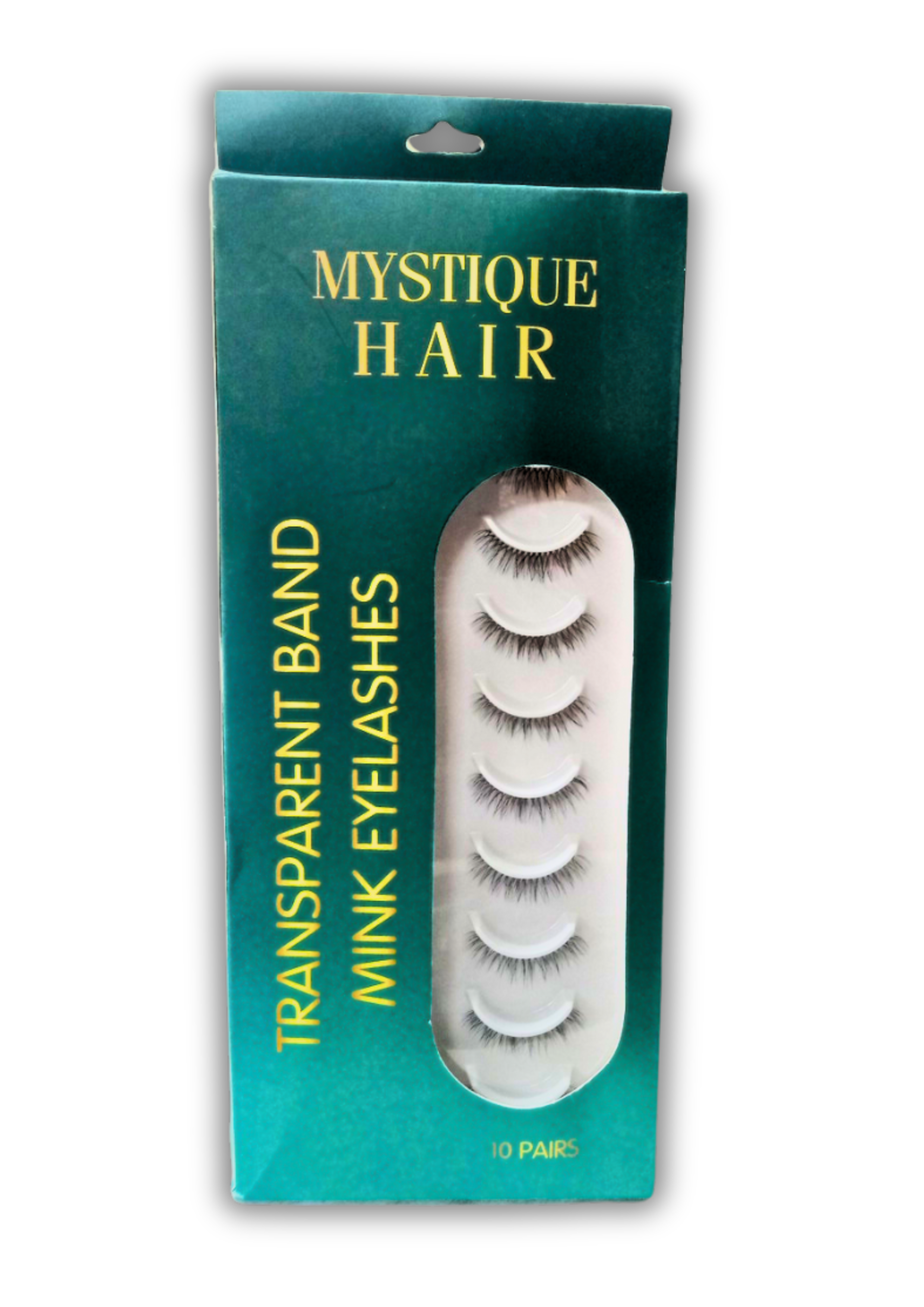 MYSTIQUE HAIR FEATHERLIGHT EYE LASHES TRANSPARENT BAND MINK EYELASHES ...