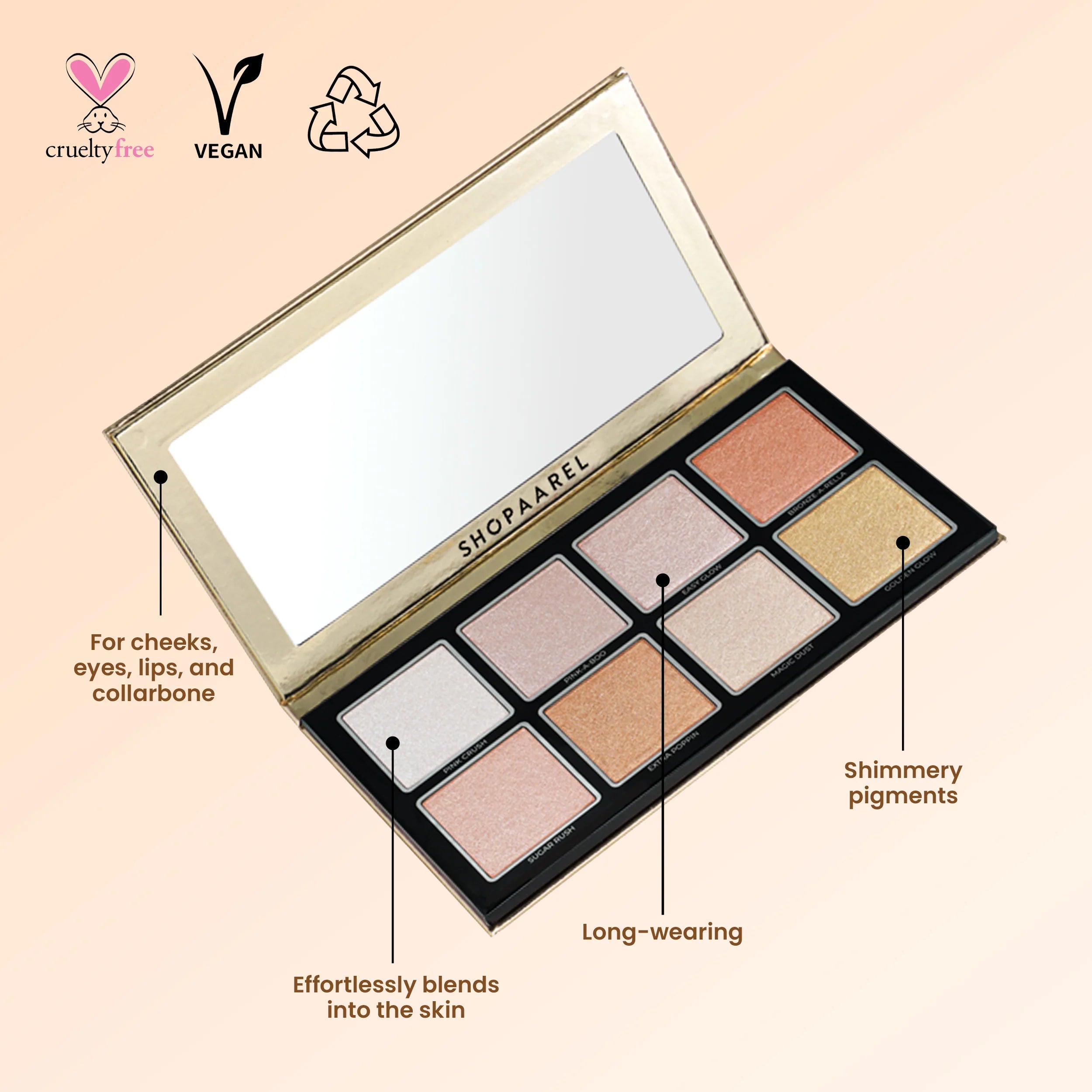 Shopaarel Studio Glow - Highlighter Palette – Mani Ram Balwant Rai